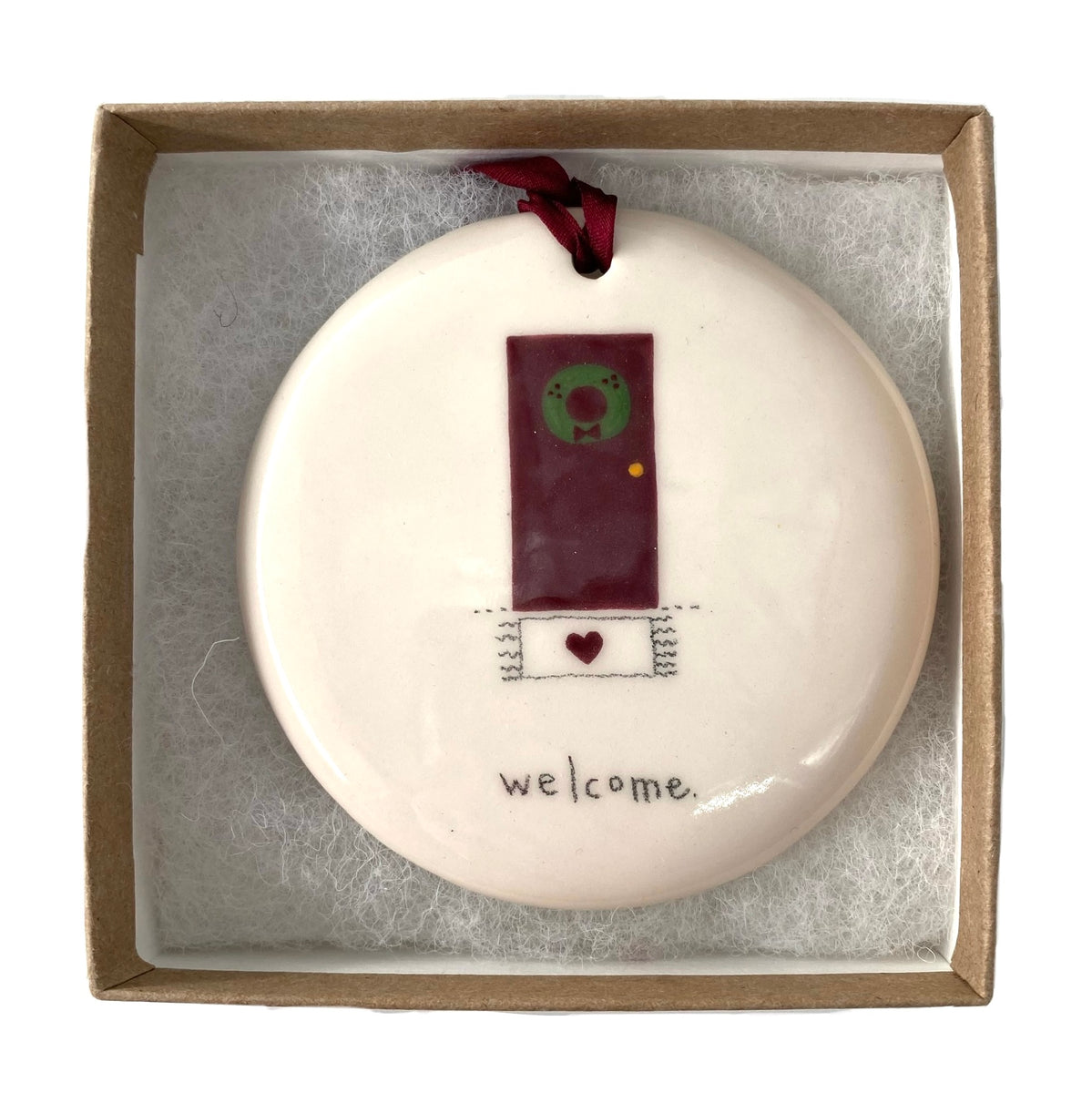 Welcome Ornament by Beth Mueller – Outside the Lines Art Gallery