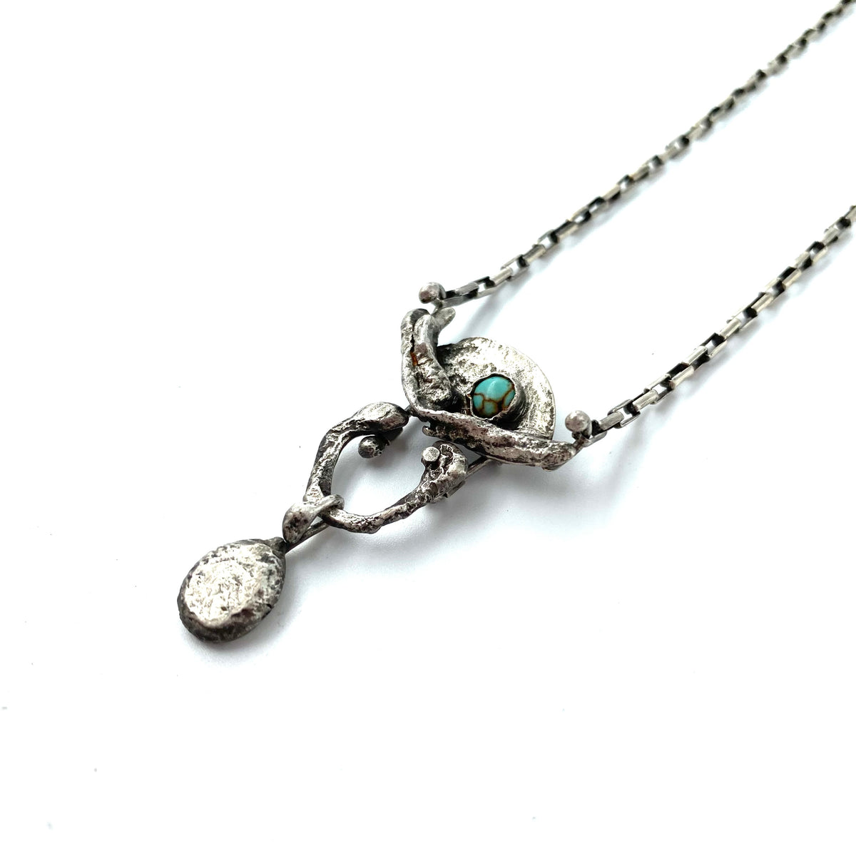Scrappy Silver Necklace by Amber Carlin – Outside the Lines Art Gallery