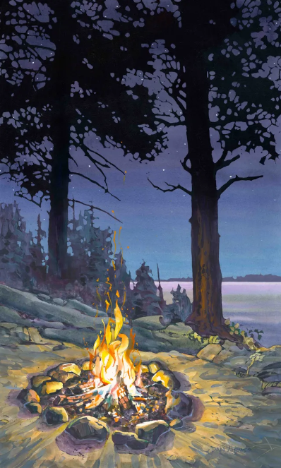 Fireside Reproduction by Dan Wiemer – Outside the Lines Art Gallery