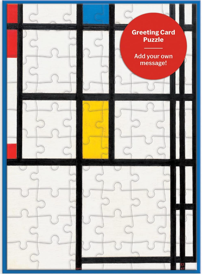 Piet Mondrian: Composition in Red, Blue, and Yellow Puzzle Greeting Ca ...