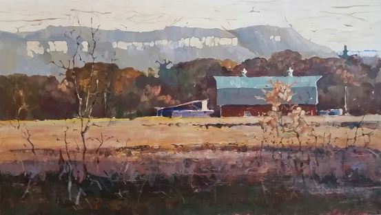 Farm in the Valley Reproduction by Dan Wiemer – Outside the Lines Art ...
