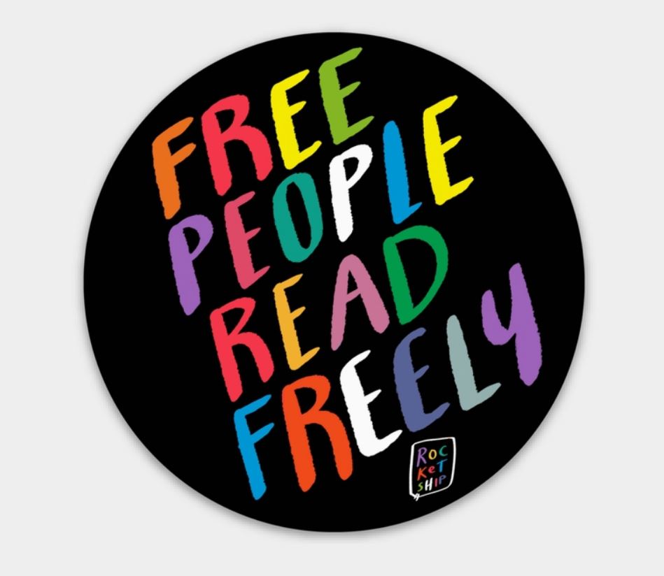 Free People Read Freely Sticker by Cat Rocketship – Outside the Lines ...
