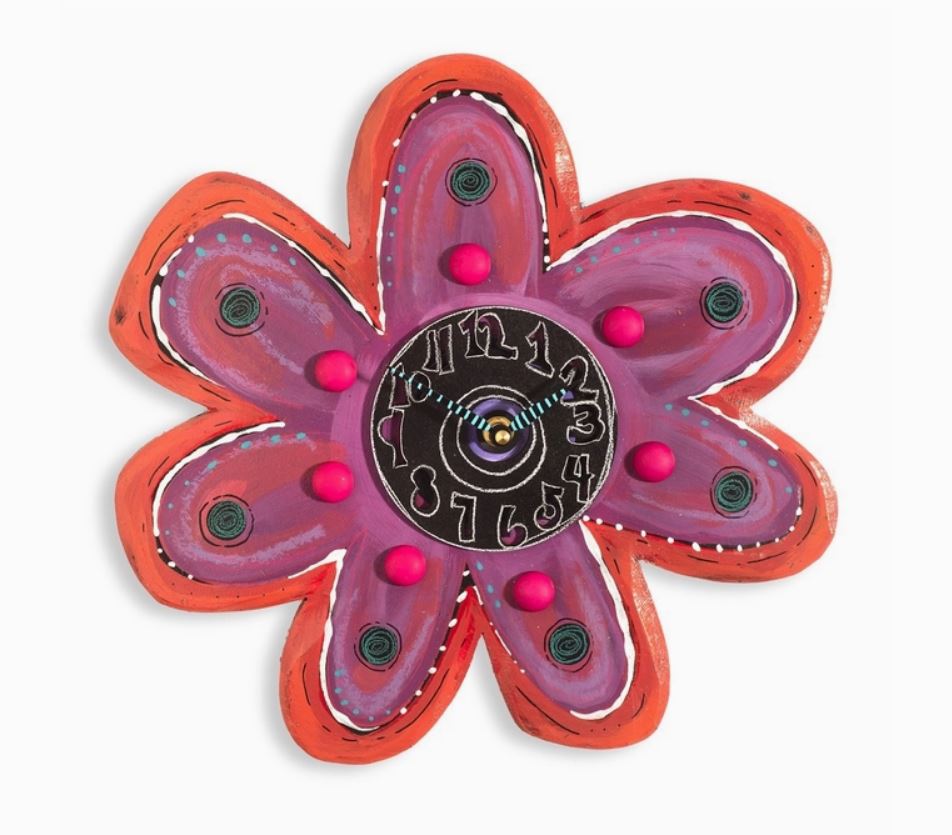 Large Daisy Clock by E. Drumm Designs – Outside the Lines Art Gallery