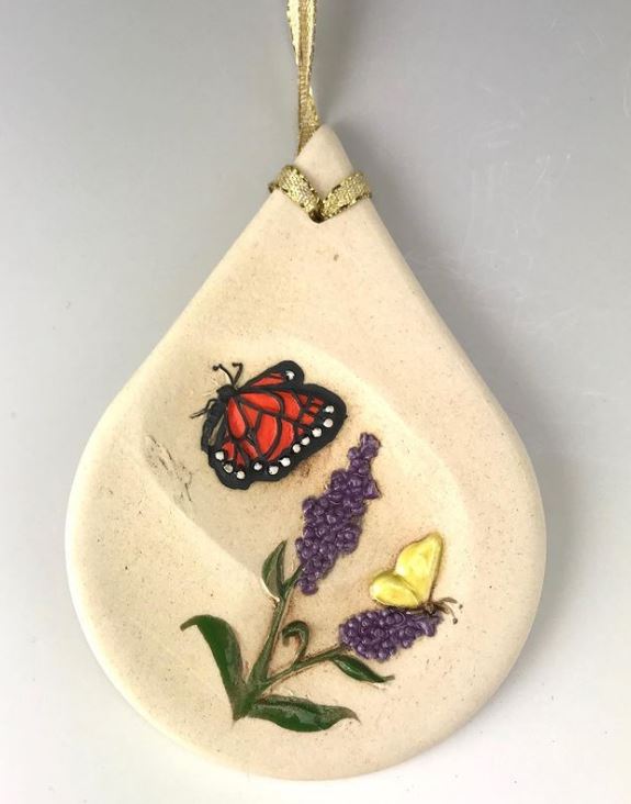 Butterfly Ornament by Jen Stein – Outside the Lines Art Gallery