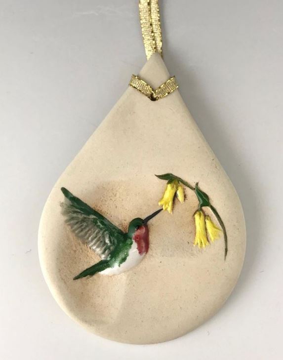 Hummingbird Ornament by Jen Stein – Outside the Lines Art Gallery