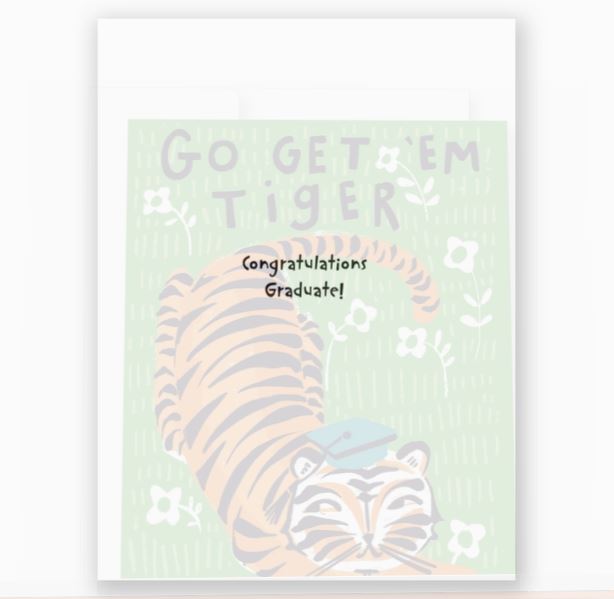 Graduation Tiger Greeting Card from Great Arrow Cards – Outside the ...