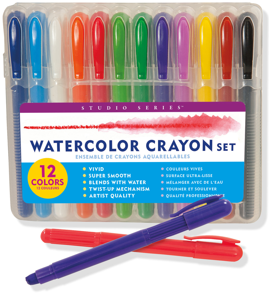 Watercolor Crayon Set of 12 – Outside the Lines Art Gallery