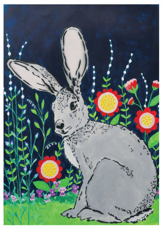 Rabbit Blank Card from Artists to Watch – Outside the Lines Art Gallery