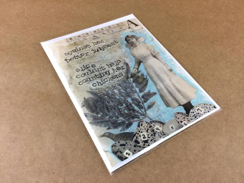 Alice Greeting Card by Lori Biwer-Stewart – Outside the Lines Art Gallery