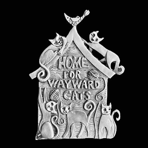 Wayward Cats Sign by Leandra Drumm Designs – Outside the Lines Art Gallery