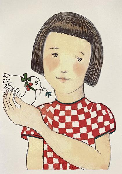 Little Dove Greeting Card by Beth Bird – Outside the Lines Art Gallery