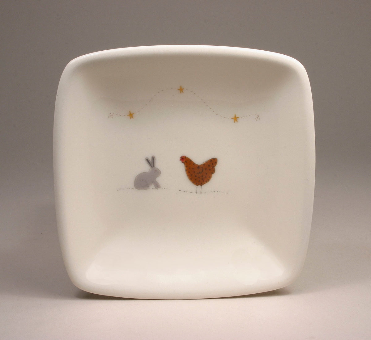 Under the Stars Square Dish by Beth Mueller – Outside the Lines Art Gallery