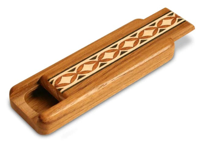 Assorted Inlay 4” Flat Narrow Secret Box by Heartwood Creations ...